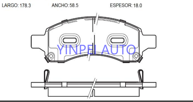 YPBD1161 Brake Pads AUTOZONE/BRAKEWARE-BENDIX:D1161;AUTOZONE/MOTORCRAFT ...